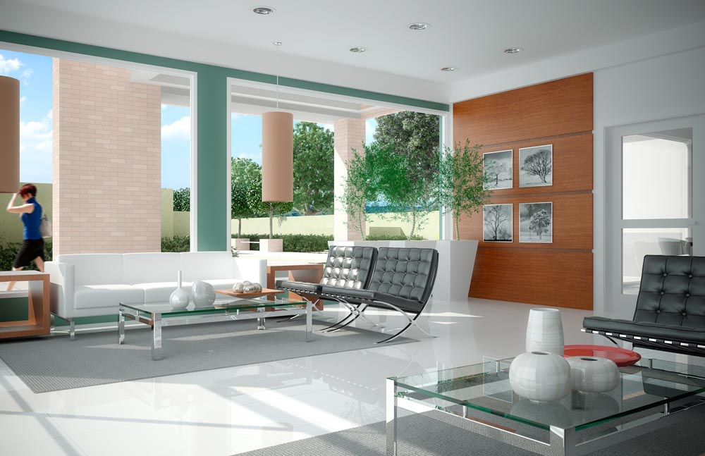 3D1 interna de um apartamento