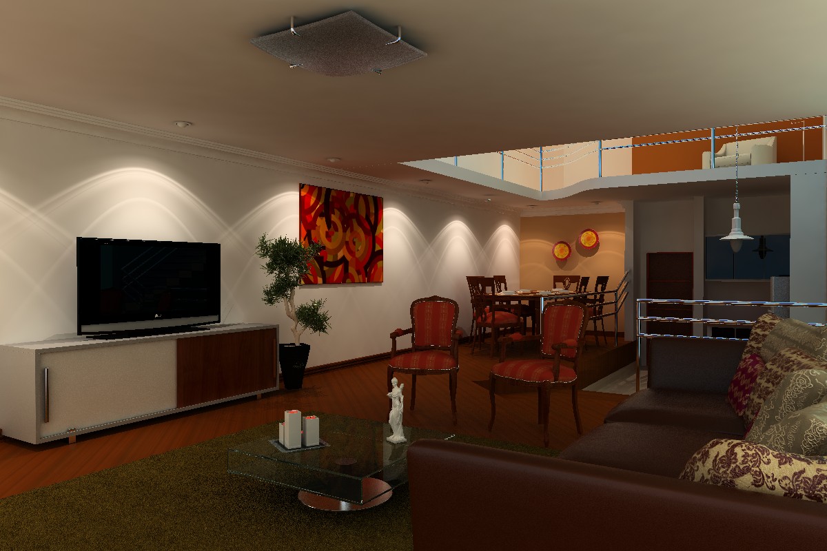 3D1 Cena interna - Sala de Estar