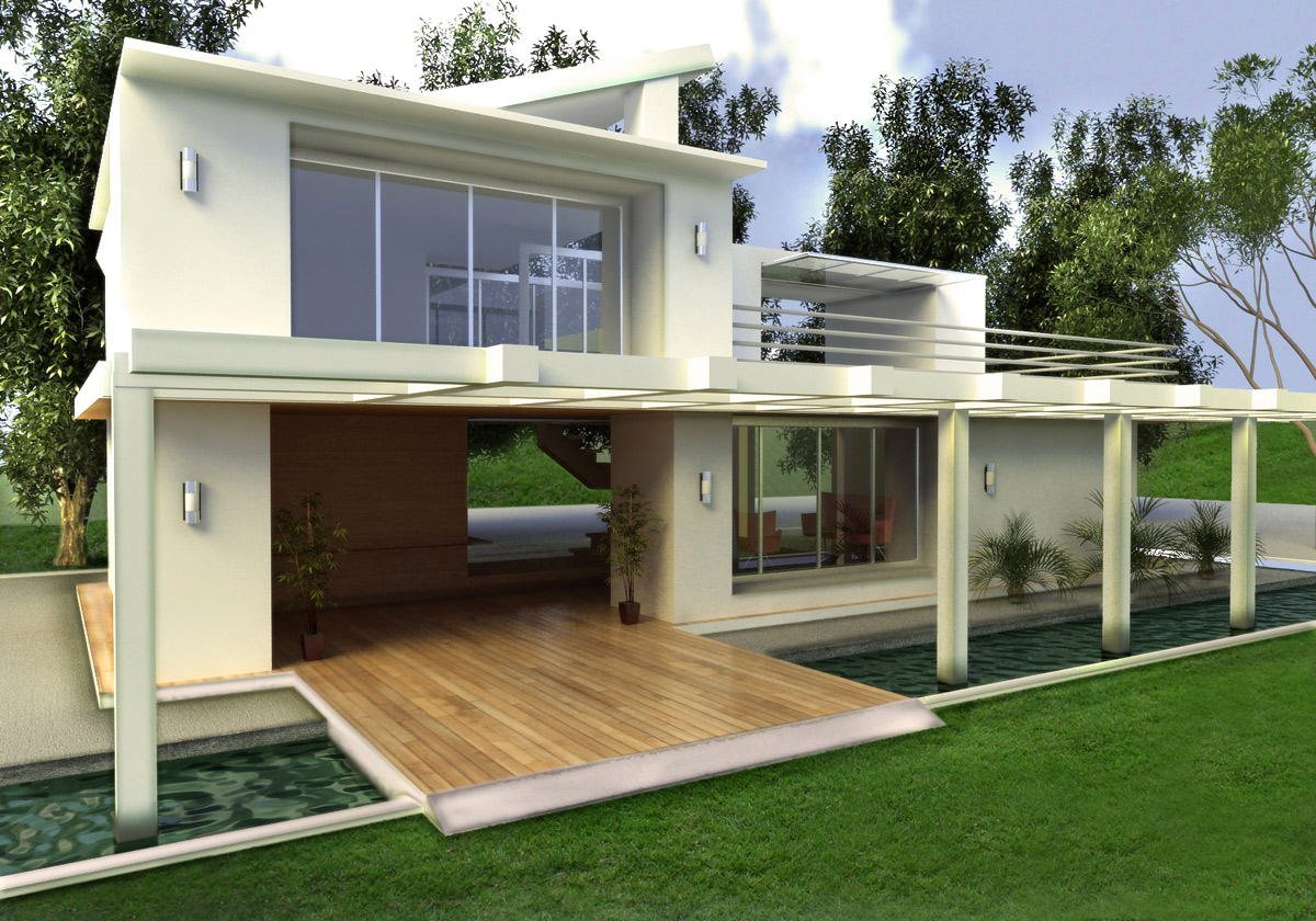 3D1 externa Casa vray estudo