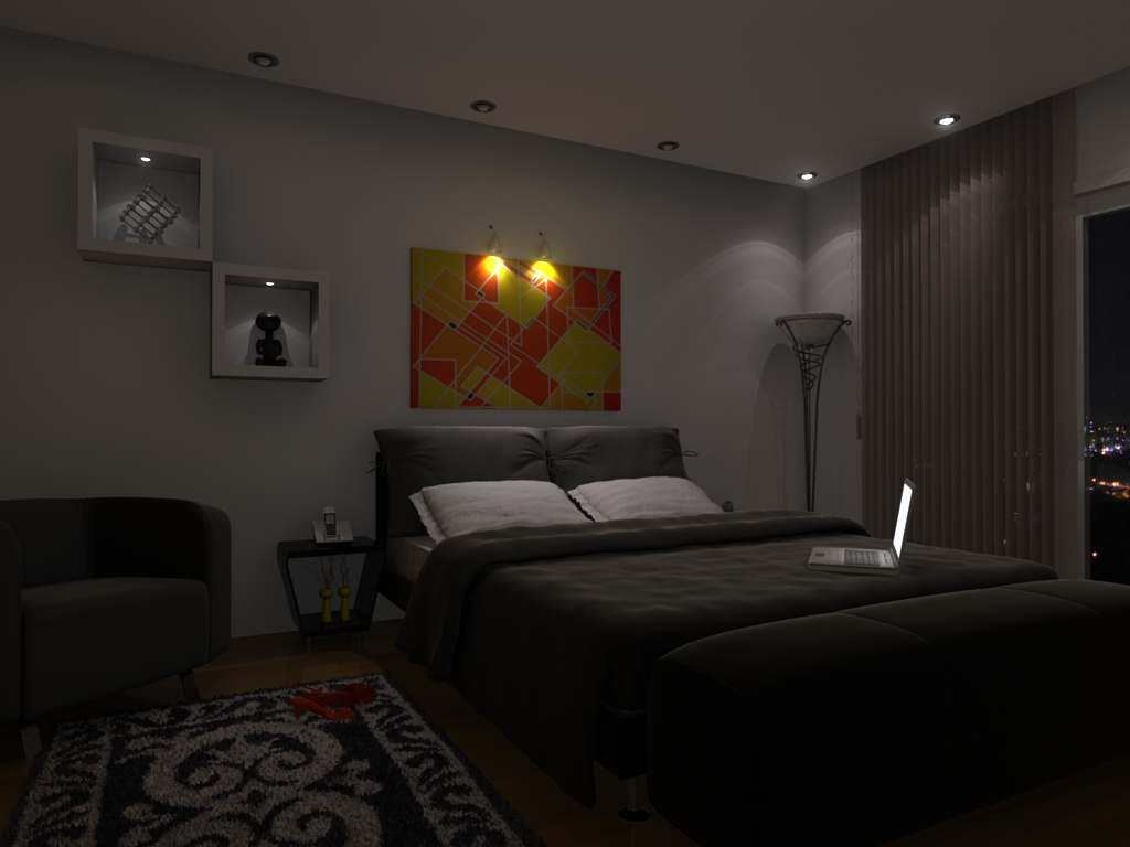 3D1 Quarto com render meia boca