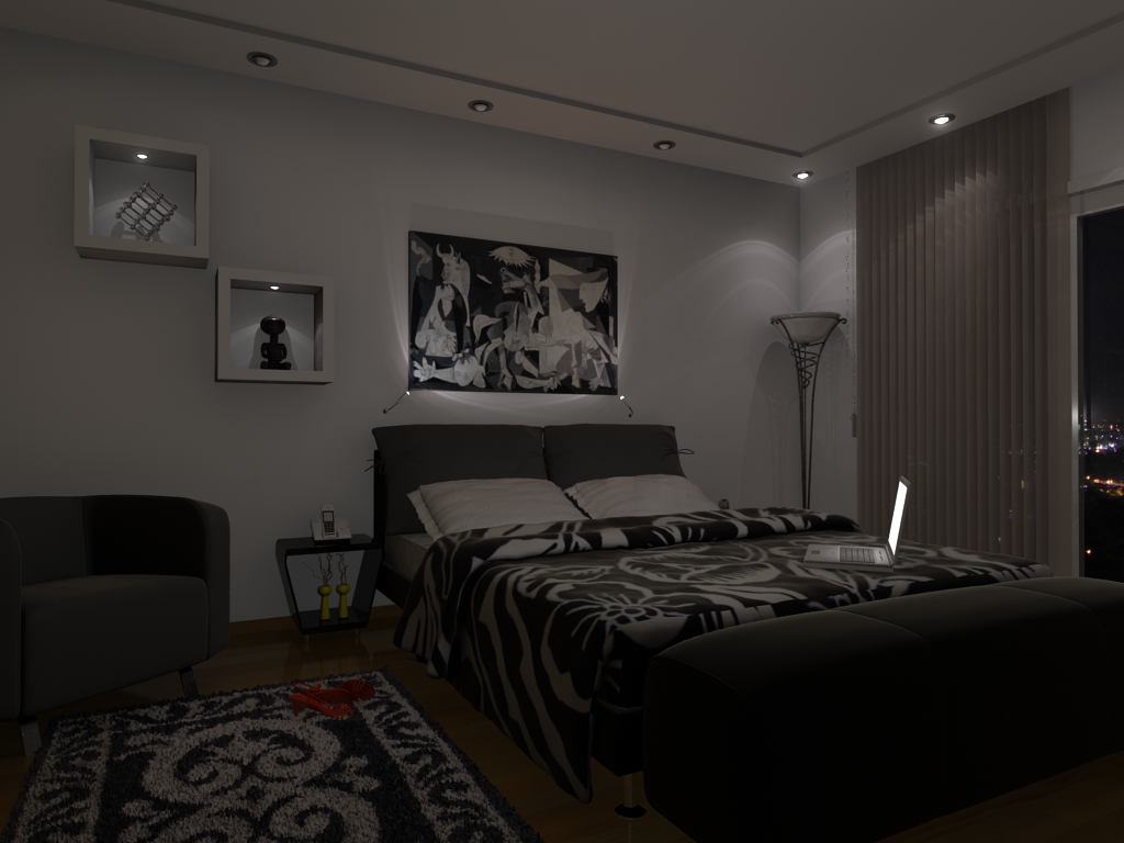 3D1 Quarto com render meia boca