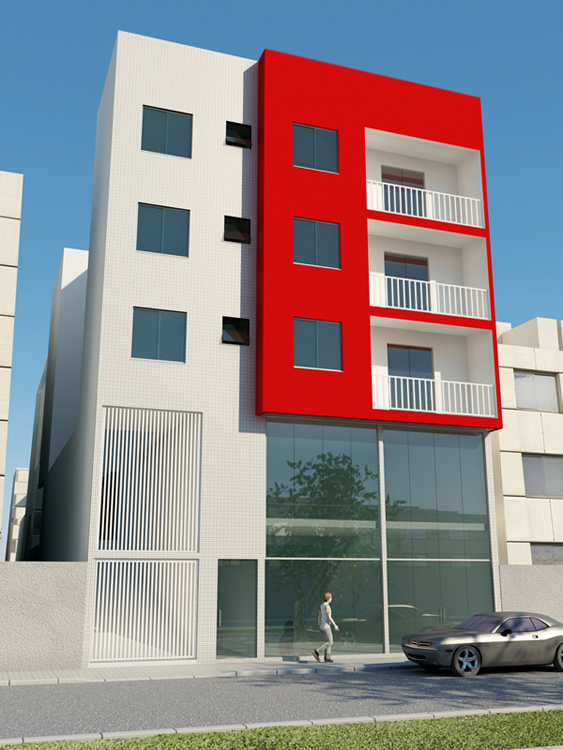 3D1 Fachada de prédio V-ray