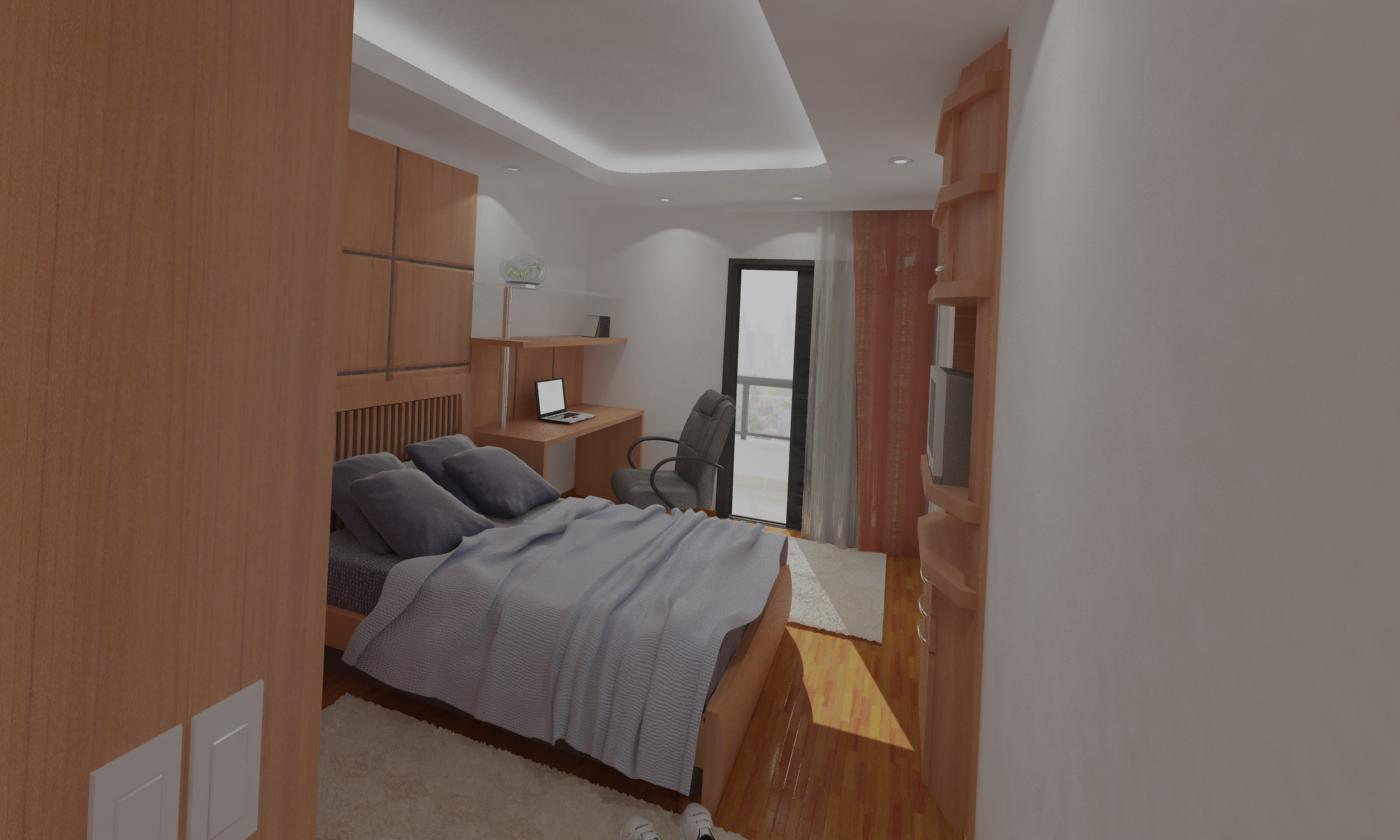 3D1 Ultima imagen que fiz, Quarto solteiro.