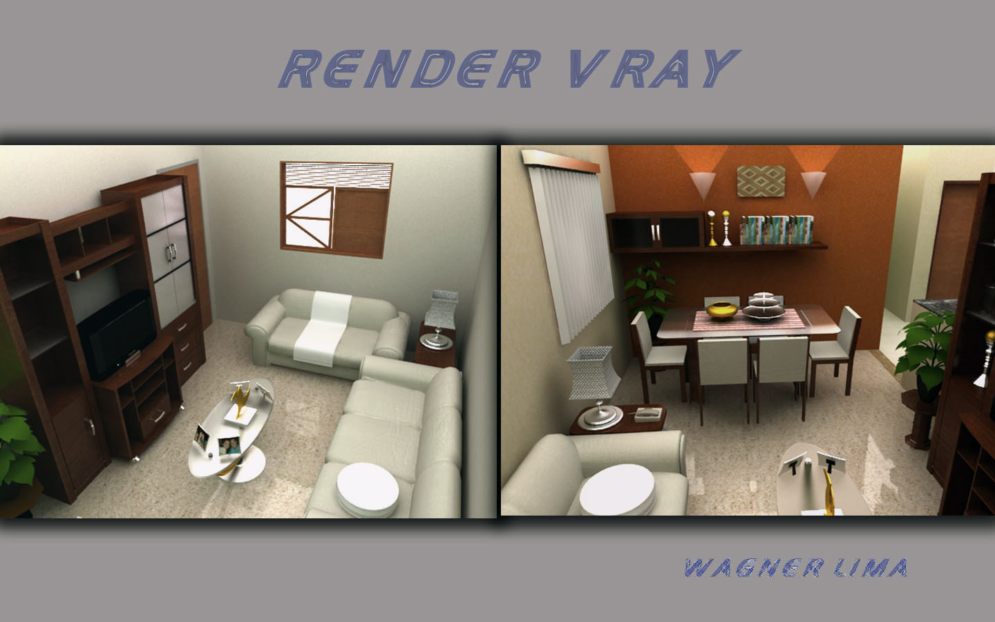 3D1 SALA-modelagem e Render Vray
