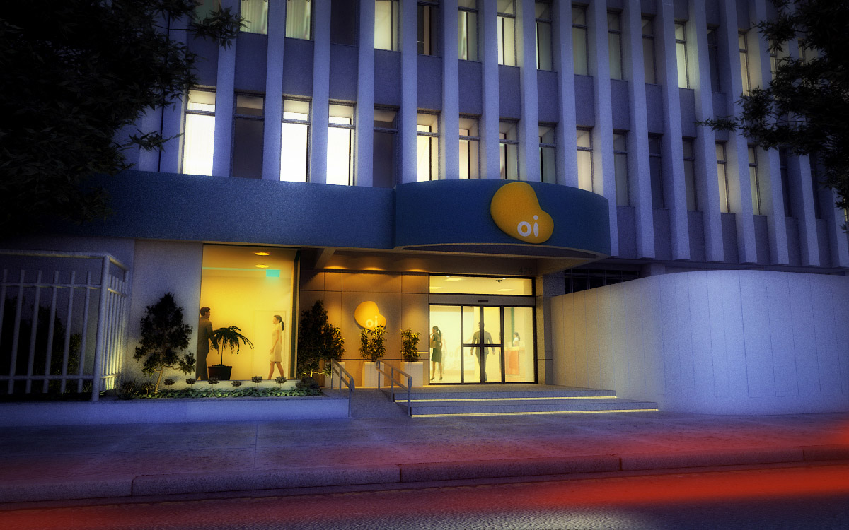 3D1 Portaria Edificio comercial entardecer