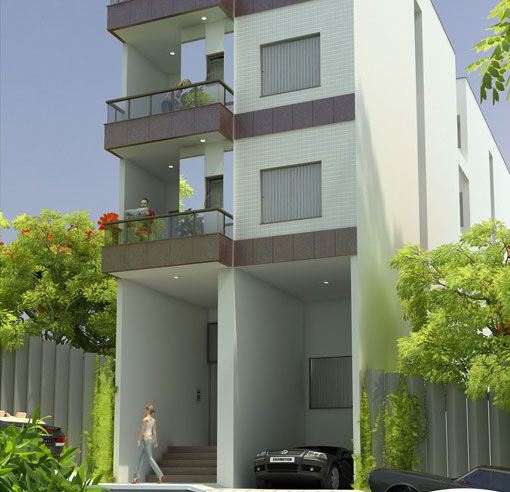 3D1 Prédio simples - 3D Max + Vray