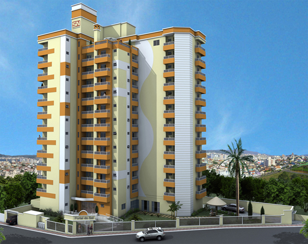 3D1 Perspectiva - Ed. Residencial