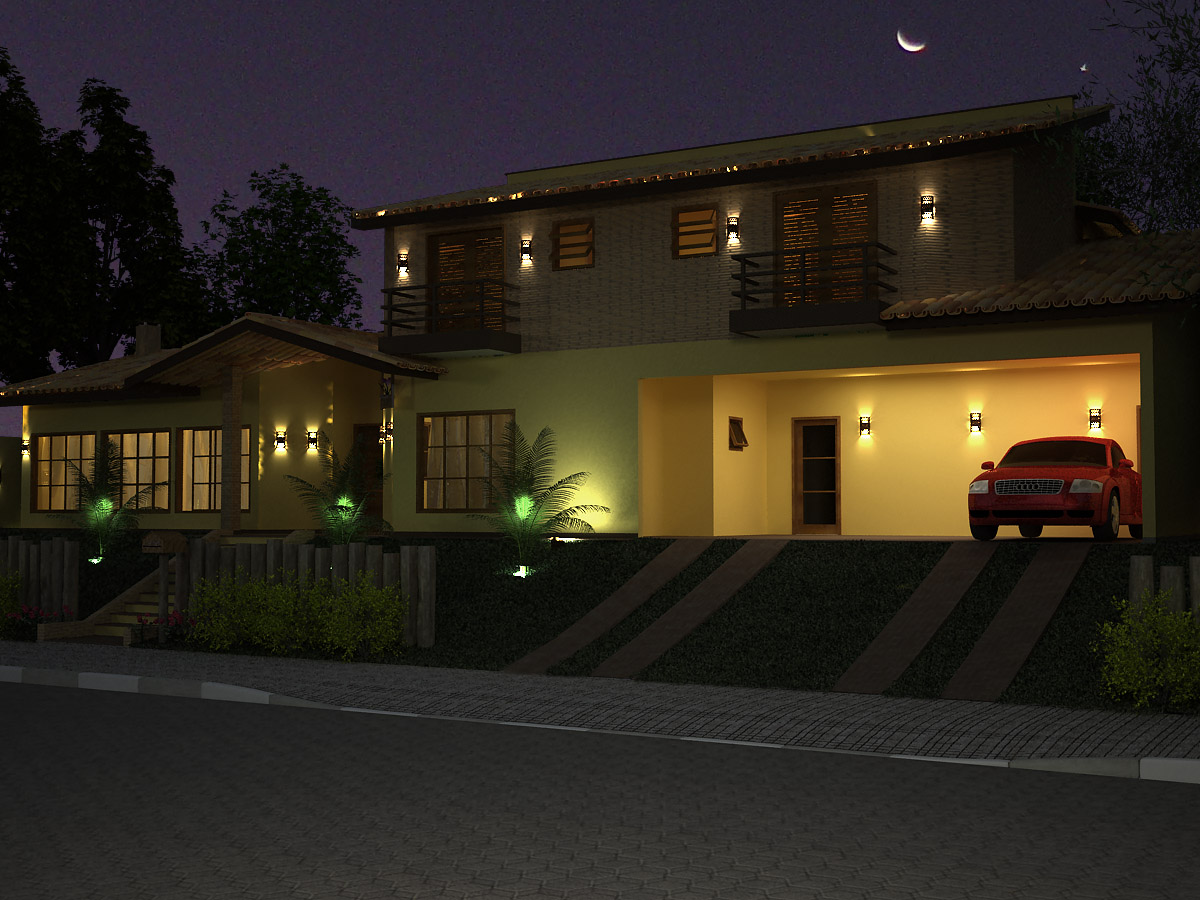 3D1 Externa noturna da Mansão do curso 3D1