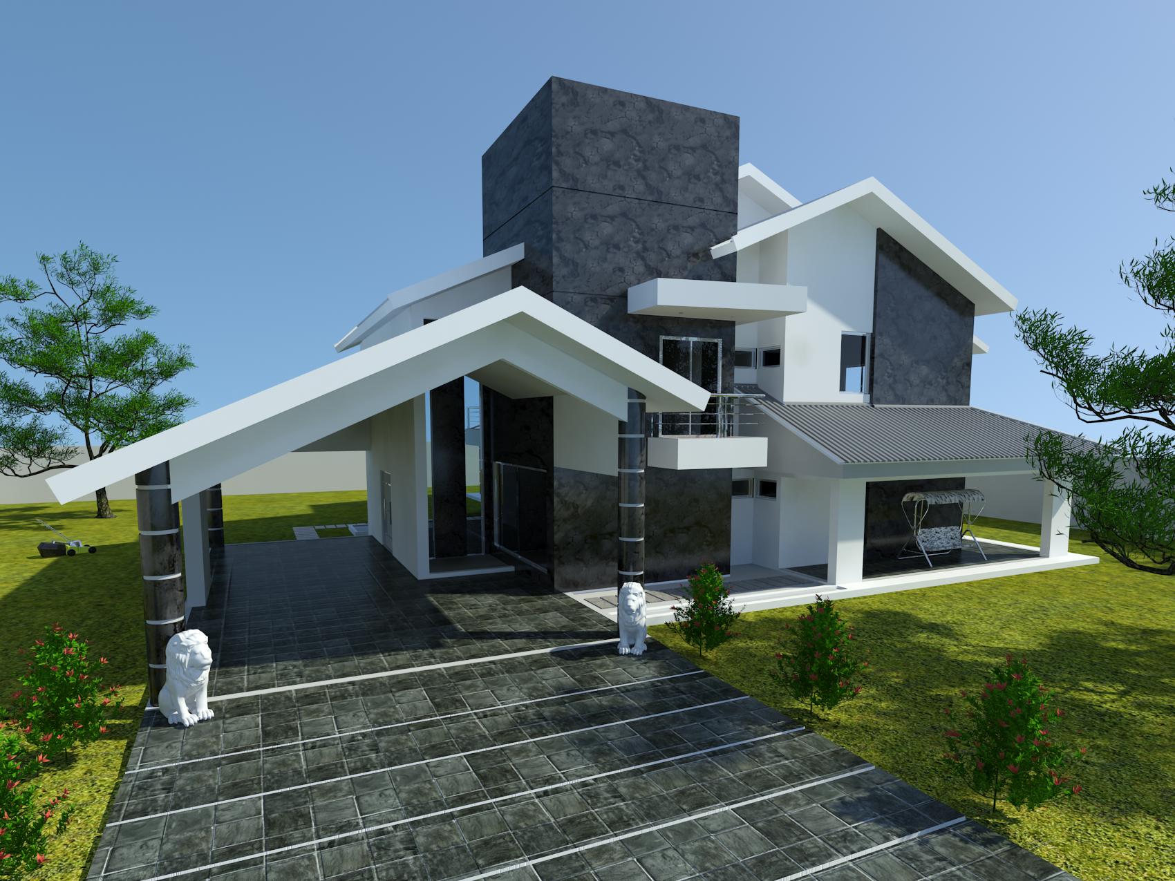 3D1 Casinha simples em mental ray