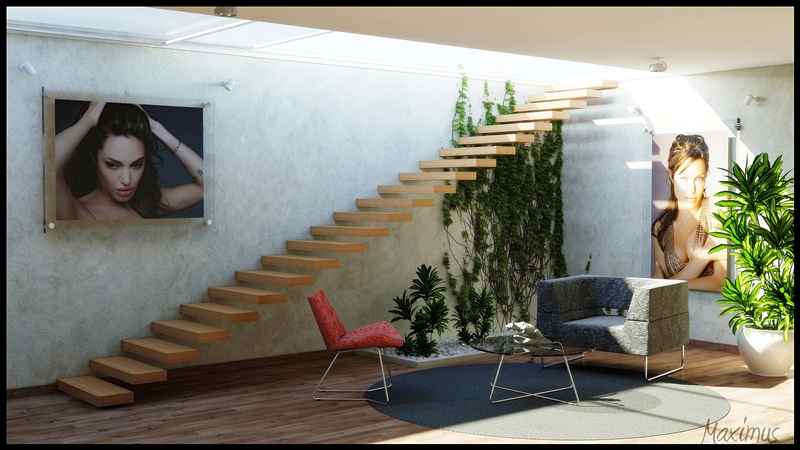 3D1 No porão com Angelina Joli ( Mental ray)