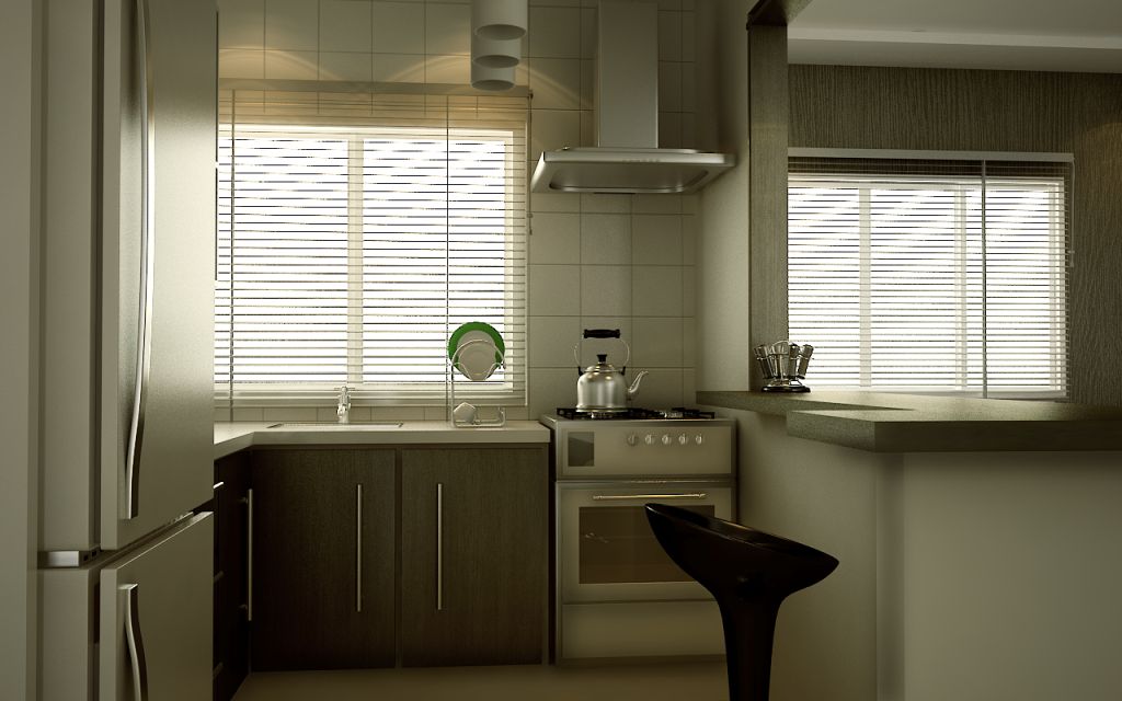 3D1 Projeto Sala e cozinha Vray finalizada