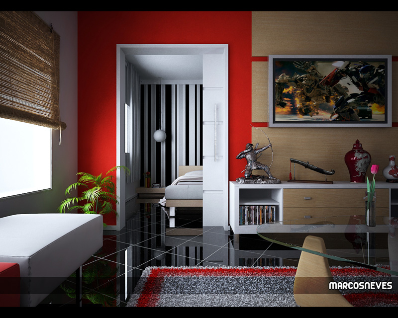 3D1 Sala e quarto Vray