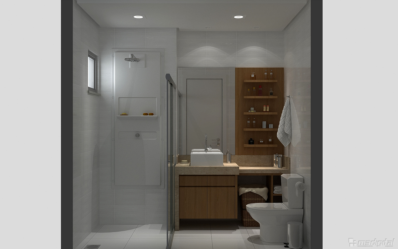 3D1 Banheiro Suíte - 3DSMax + Vray