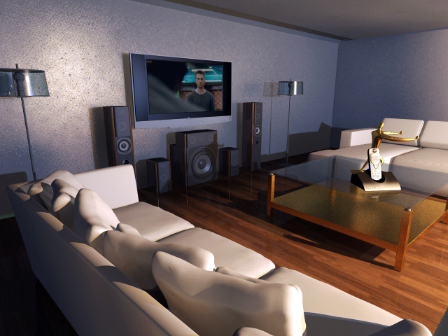 3D1 Sala de estar em mentalray