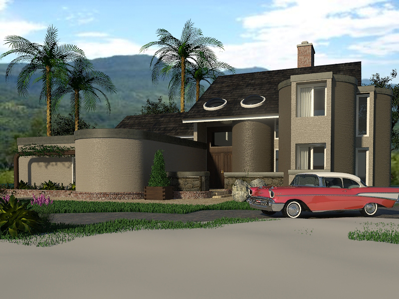 3D1 Casa renderizada no Mental Ray