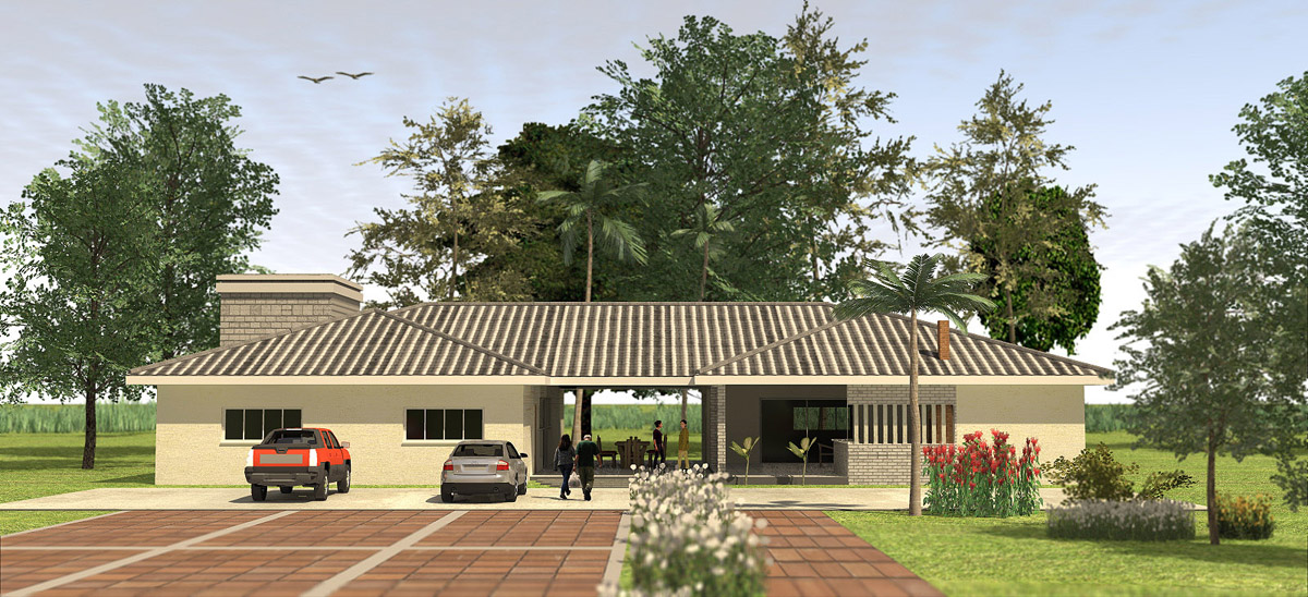 3D1 Casa no Sitio - render Artlantis