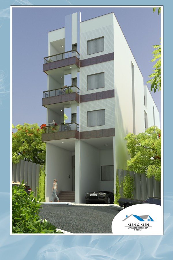 3D1 Prédio simples - 3D Max + Vray