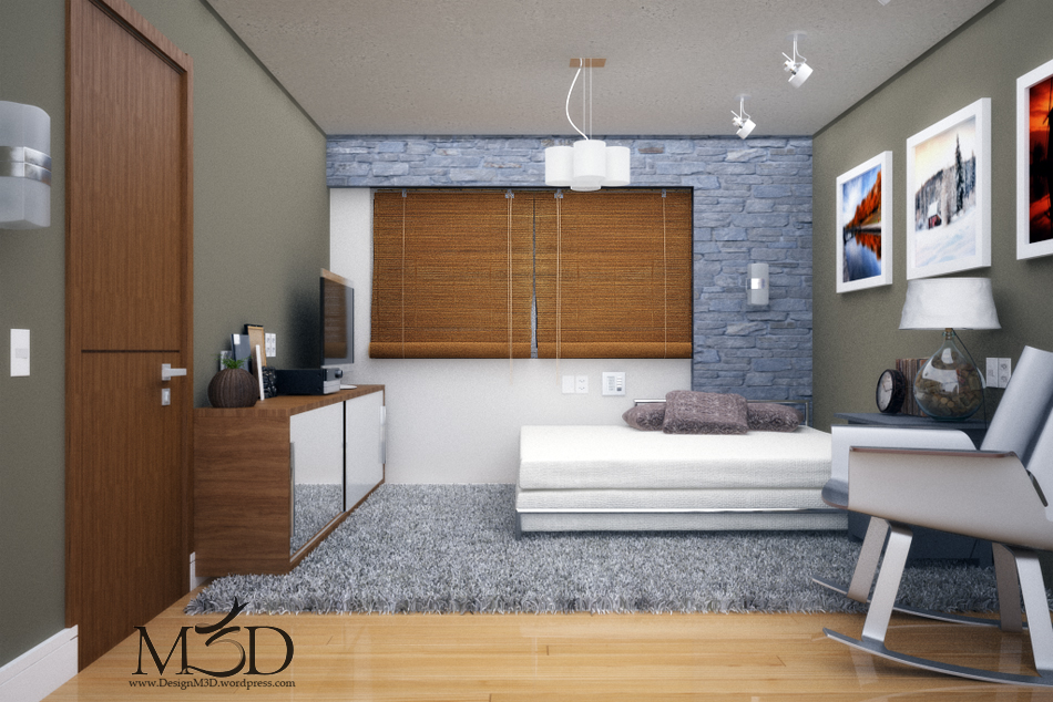 3D1 Projeto Banheiro e Quarto para deficiente físico