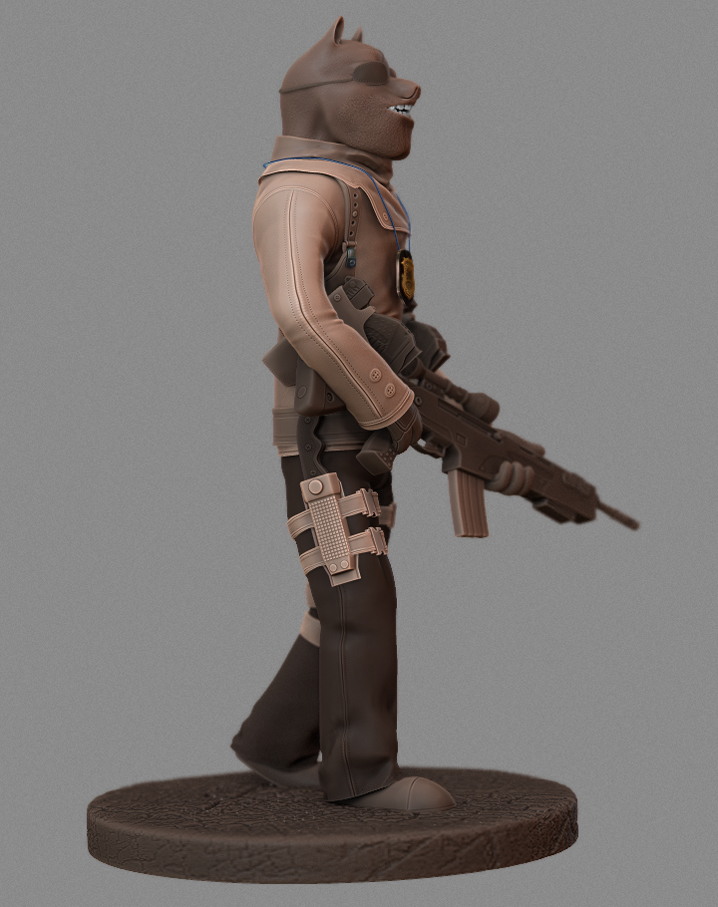 3D1 Dog Cop - WIP