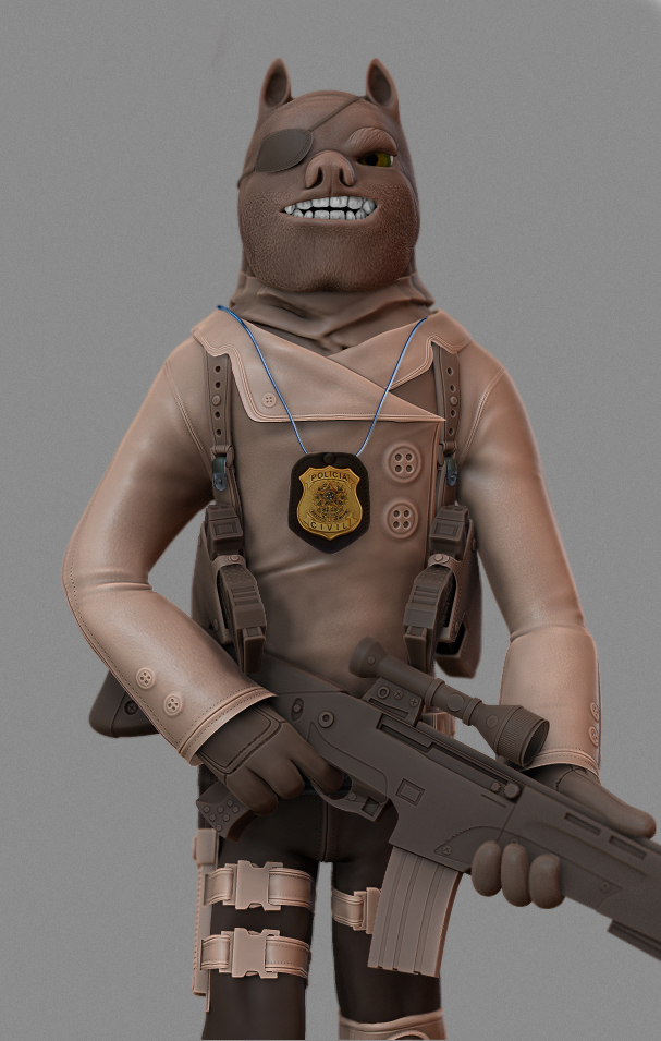 3D1 Dog Cop - WIP