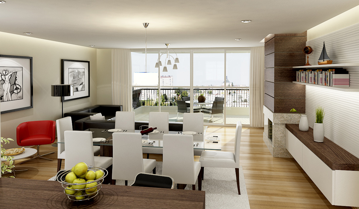 3D1 Externa - Interna - Humanizada Ed. Residencial - Vray